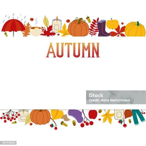 벡터 일러스트 가을 단풍 열매 과일 야채 옷 양초 호박 텍스트 프레임 계절 문자입니다 디자인 템플릿 현수막 인사말 엽서 디자인