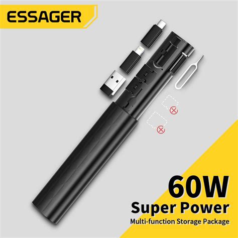 Jual Essager Usb C To Type C W Multifungsi Organizer Type C Ios Usb Shopee Indonesia