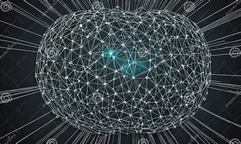 Complex Network Interconnected Lines And Dots Forms Spherical Structure