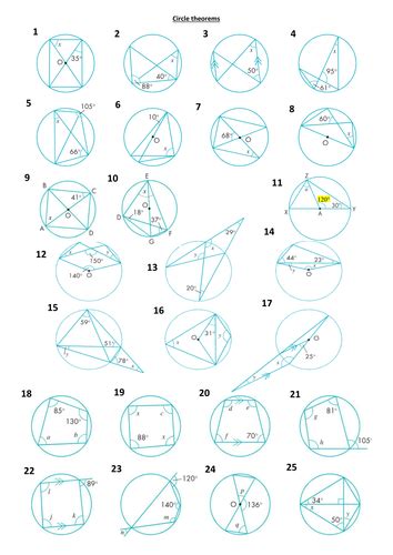 Circle Theorems And Intersecting Chords Teaching Resources