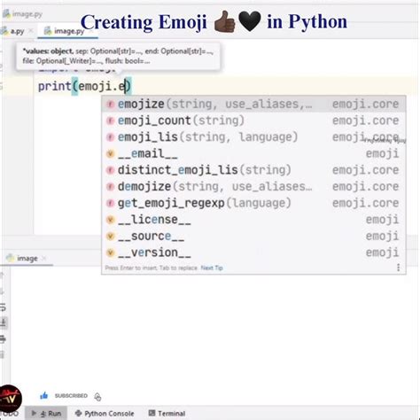 Creating Emoji 👍🏿🖤 In Python Emoji Module Profantony Vijay Shorts