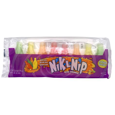 Nik L Nip Wax Bottles Filled With Candy Syrup 8 Pack