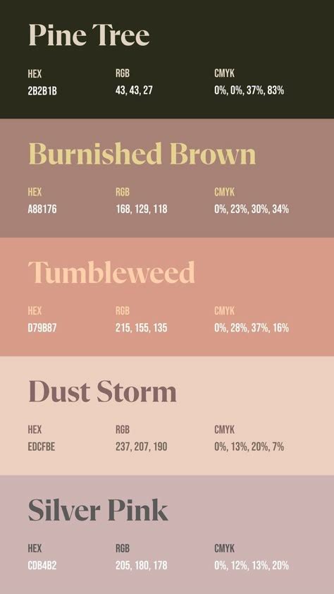 Excel Color Palette Codes