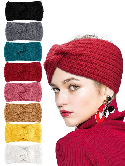 Gustave Women Knit Headbands Winter Ear Warmer Stretchy Crochet
