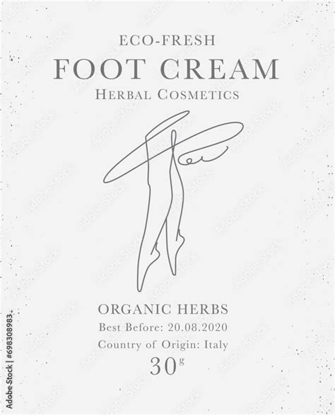 Customizable Label Of Foot Cream Eco Fresh Herbal Woman Cosmetics With