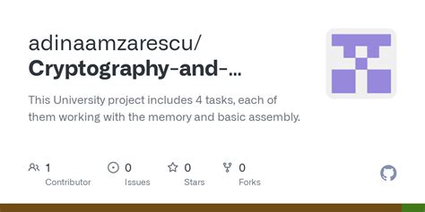 Github Adinaamzarescucryptography And Assembly This University Project Includes 4 Tasks