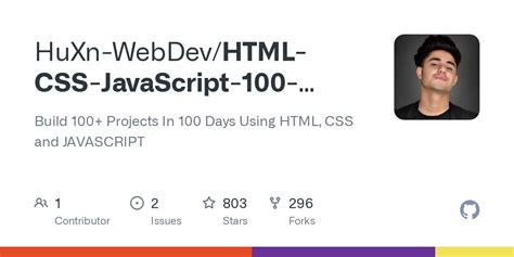 Actions · Huxn Webdevhtml Css Javascript 100 Projects · Github