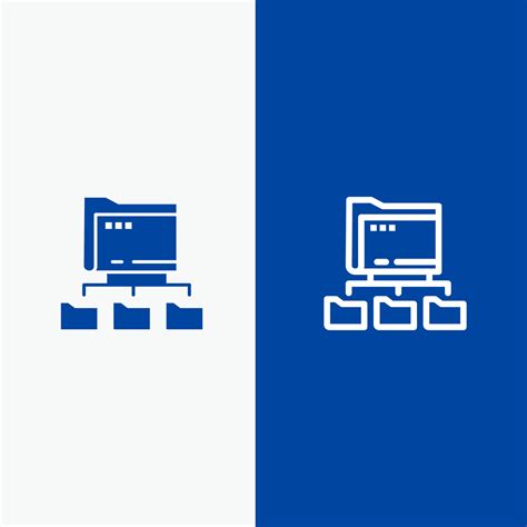 Folder Folders Network Computing Line And Glyph Solid Icon Blue Banner 18024751 Vector Art At