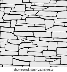 Handdrawn Texture Brick Wall Sett Castle стоковая векторная графика