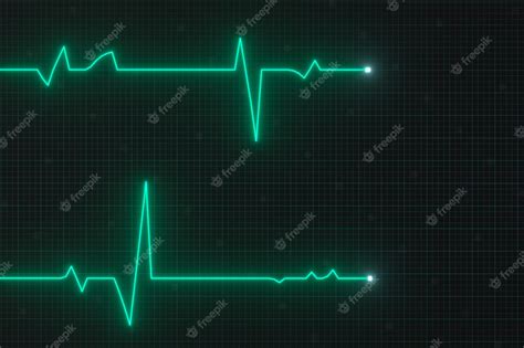 Premium Photo Glowing Digital Heartbeat Line Reflecting On The Monitor 3d Rendering