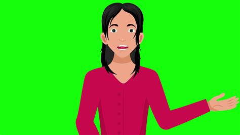 Girl Talking Cartoon Face
