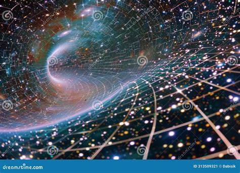 Wormhole Tunnel In Space Showcasing Concept Of Relativity Stock Image