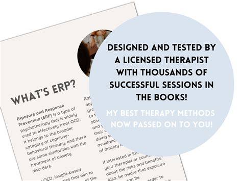 Ocd And Erp Handout Ocd Worksheet For Therapists Counselors Etsy
