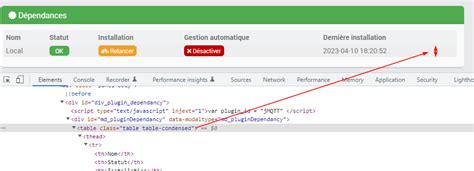 Config Plugin Tables Dépendances Et Démon Trop Condensées Core V4