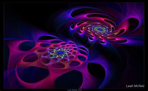 Spiral Spectrum Fractal Art By Leah Mcneir Redbubble