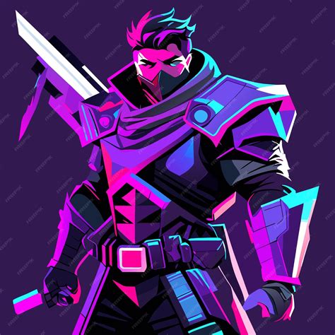 Premium Vector Isolated Cyber Vector Art Mascot Concept