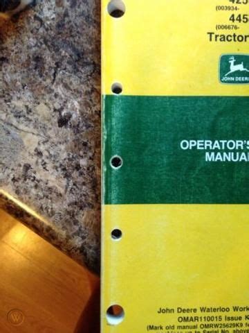 John Deere 4055 4255 4455 Tractors Operators Manual 535669090