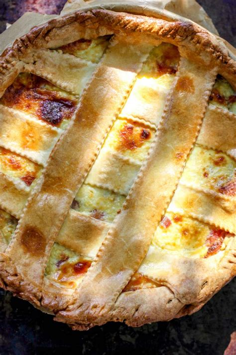 Italian Easter Meat Pie Pizza Gaina Savoring Italy