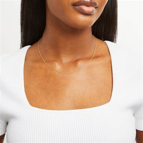 11mm Box Chain Necklace In Solid 14k Gold 18 Zales