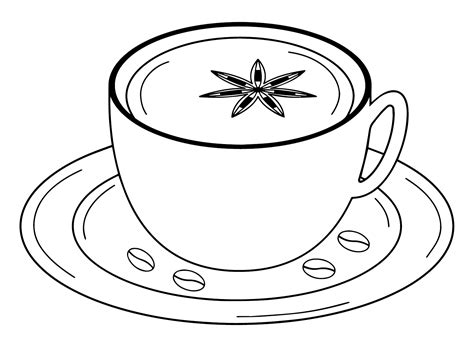 Cafe Para Colorear Y Pintar Imágenes Para Dibujar Gratis