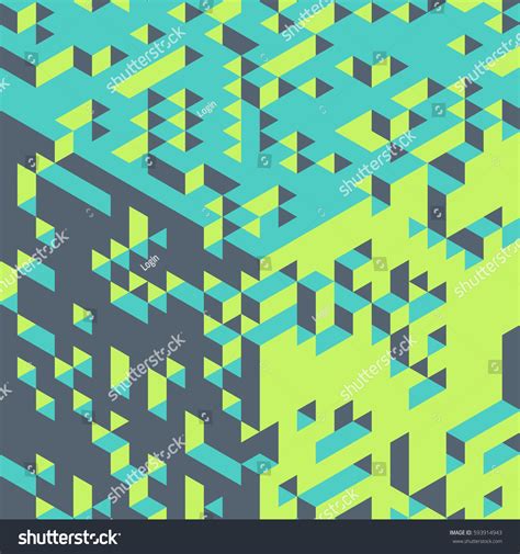 Abstract 3d Geometrical Background Mosaic Vector Stock Vector Royalty Free 593914943