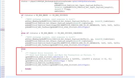 Error Rereading Card When Timeout Has Expired Pn7462 Nxp Community