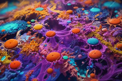 Premium Ai Image Microbial Wonderland Iii Futuristic Science Lab Background Wallpaper