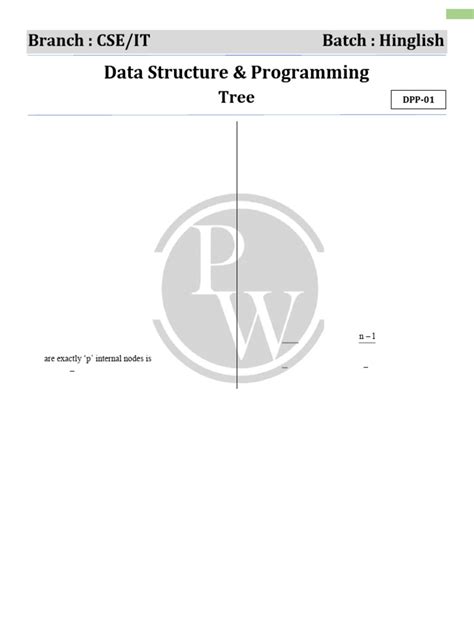Tree Dpp 01 Pdf