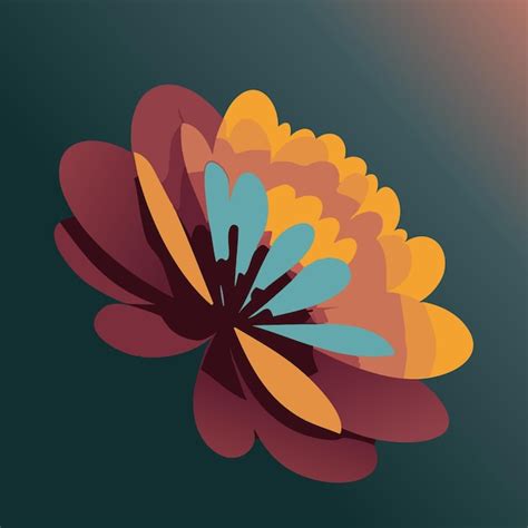 Beautiful Flower Vector Design Premium Ai Generated Vector