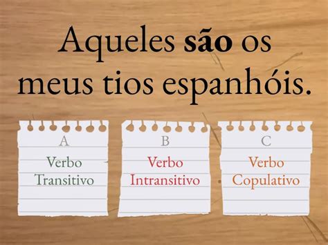 Subclasses Dos Verbos Questionário