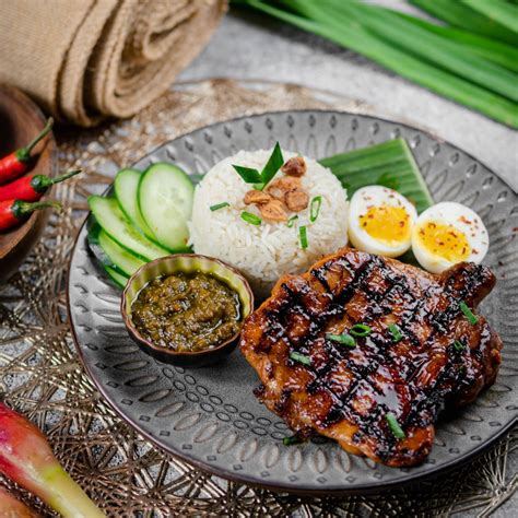 Hijau Grilled Chicken Chop Rice Nale Nasi Lemak