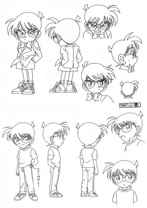 名侦探柯南线稿设定l柯南 小红书 花瓣网