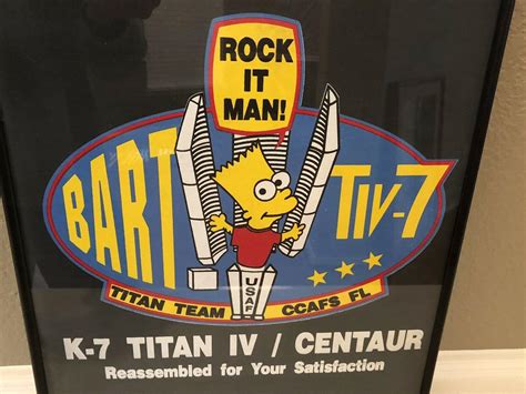 Vtg 1990s Usaf Aerospace Bartsimpson Tiv 7 K 7 Titan Iv Centaur