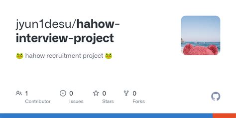 GitHub Jyun Desu Hahow Interview Project Hahow Recruitment Project