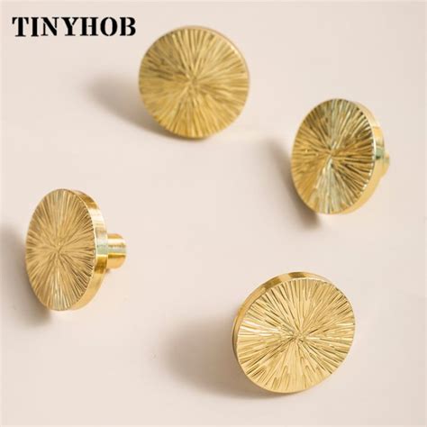 Gold Brass Knob Cupboard Pulls Drawer Knobs Kitchen Cabinet Handles Hardware Bedroom Decor Shoe
