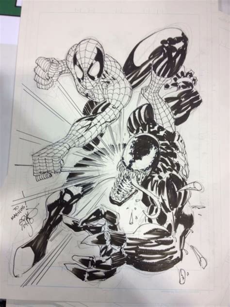 Spider Man Vs Venom Sketch In 2024 Spiderman Sketches Marvel