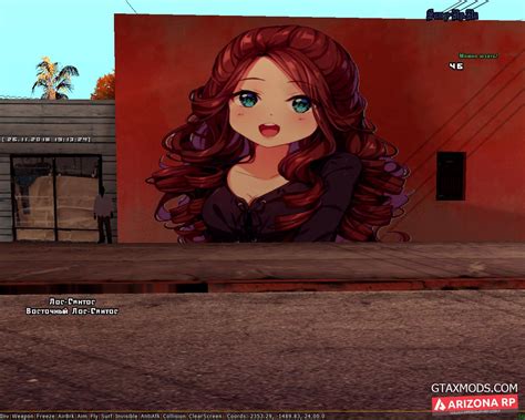 Anime Girl Wall Art Pt 5 Аниме Игровые моды Текстуры Gtaxmods