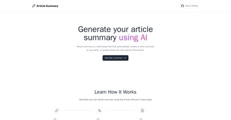 Article Summary Ai Tool For Article Summaries