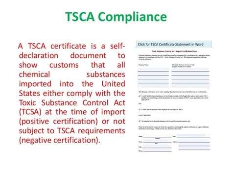 Tsca Certification Consultants