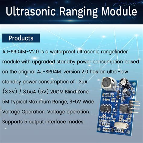 aj sr04m 초음파 거리 측정 센서 모듈 2 5m 케이블 방수 프로브 거리 측정 센서 arduino 20 450cm