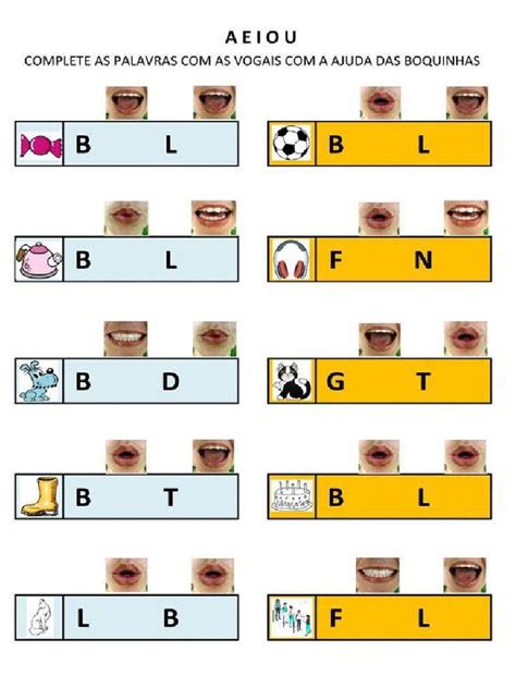 Atividade A E I O U Boquinhas Pdf