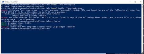 Skipping Src Main App No Such Package Src Main BUILD File Not Found In Any Of The