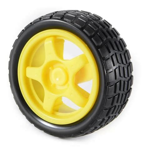 Rueda De Goma Con Motor Generico 66mm 3 A 12v Dv ⋆ Starware ☀️
