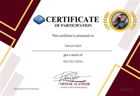 Daniyal Sajid On Linkedin I Am Very Excited To Share My First Achievement In Typescript Coding