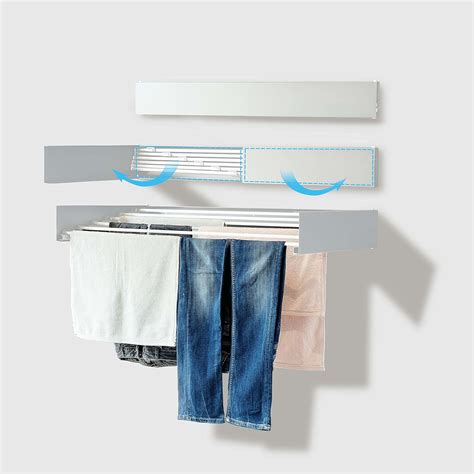 Retractable Wall Mounted Laundry Drying Rack India Ubuy