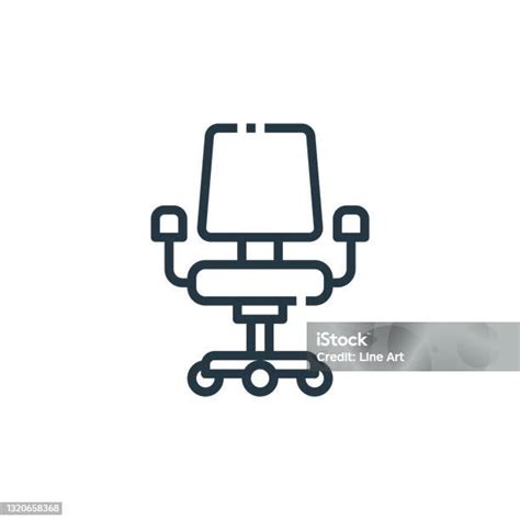 가구 컨셉의 의자 아이콘 벡터 의자 편집 가능한 스트로크의 얇은 선 그림입니다 웹 및 모바일 앱 로고 인쇄 미디어에 사용할 수 있는 선형 사인 가구에 대한 스톡 벡터 아트