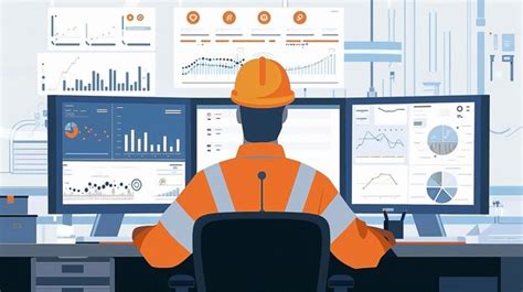 An Engineer Working On Multiple Computer Screens Showing Management