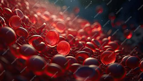 Glóbulos Rojos Que Circulan En Los Vasos Sanguíneos Coágulo De Sangre O