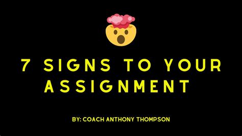 7 Signs To Your Assignment