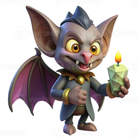 Impressive Traditional A Mischievous Imp With Bat Like Wings And Pointed Ears Holding A Stolen